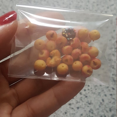 20 Miniature Dollhouse Gara Apples Tiny Fruit Clay Polymer Small Fruits ...