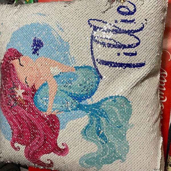 Mermaid Sequin Pillow | Reversible Sequin Mermaid Pillowcase ...