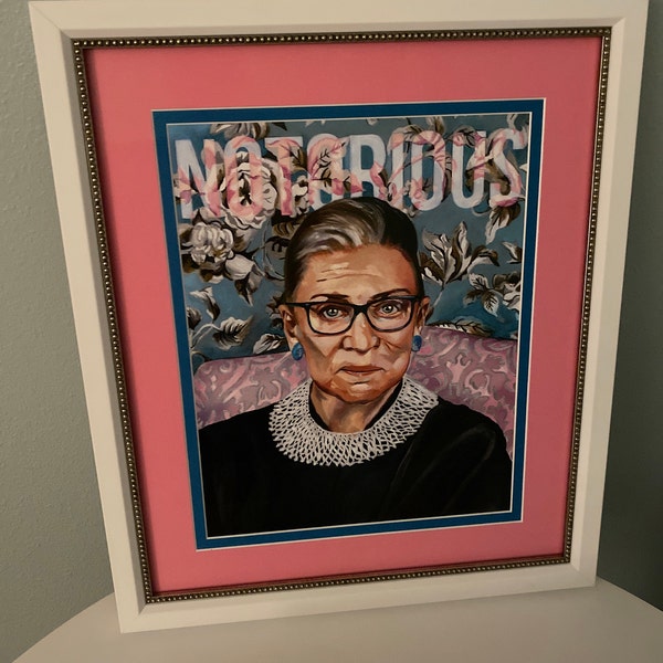 Notorious RBG Oil Painting Portrait: Maximalist Home Decor (digital ...