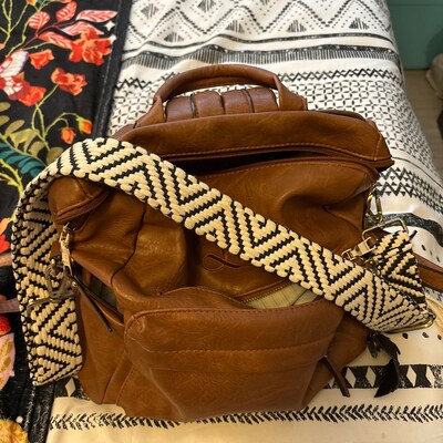 Boho Woven Purse Strap/bag Strap/ 1 1/2 Inch Wide Adjustable Crossbody ...