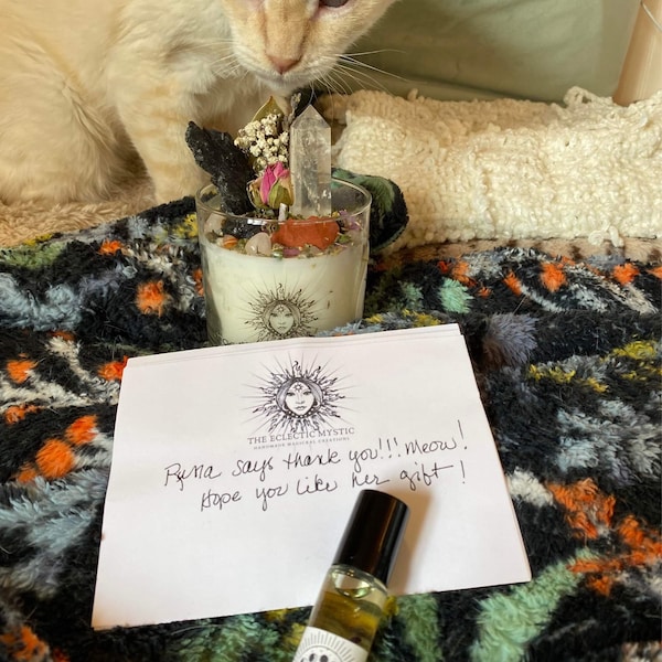 Soul Healing Intention Candle Packed With Crystals, Herbs and Flowers ...