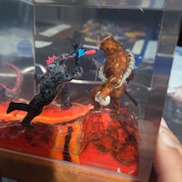 Monster Resin Night Light, Diorama Resin Epoxy, Atomic Breath, Resin ...