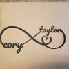 Infinity Sign Containing Names, Personalized Metal Infinity Sign ...