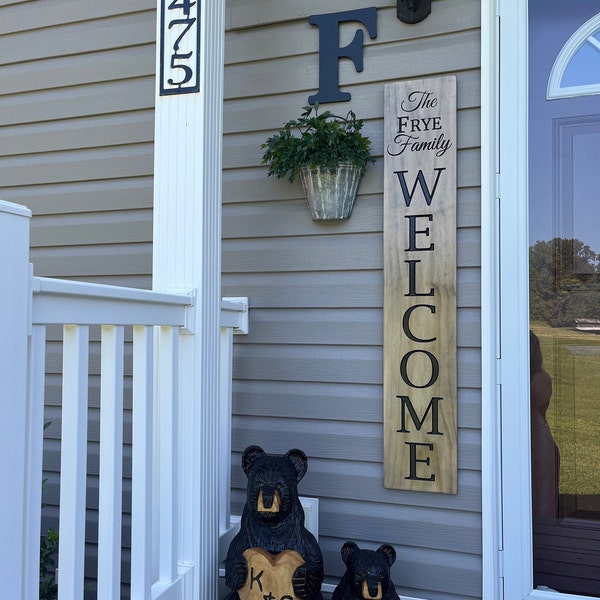 3D Carved Porch Welcome Signs - Etsy