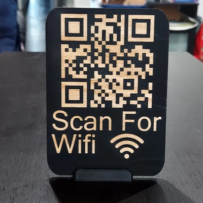 Custom Wifi Sign With QR Code - Etsy
