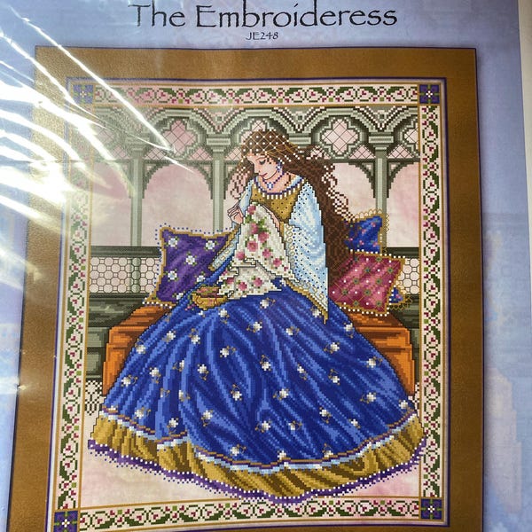 The Embroideress Counted Cross Stitch Pattern by Joan Elliott Design - Etsy