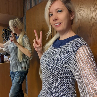 Chainmail Collar neck Protection 9 MM Flat Riveted With - Etsy