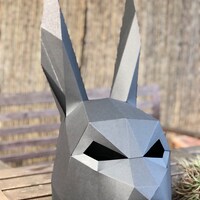 Rabbit Mask Template Paper Mask Papercraft Mask Masks 3d - Etsy Australia