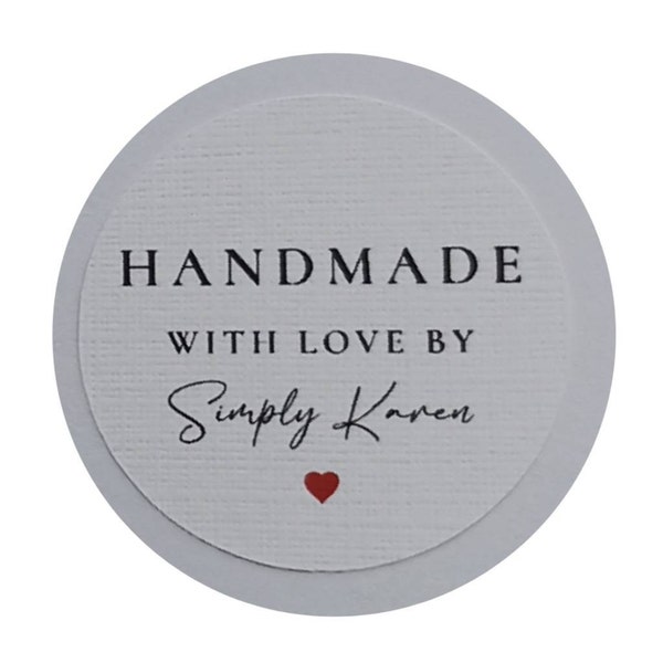 Personalised Handmade With Love Sticker // Custom Business Stickers ...