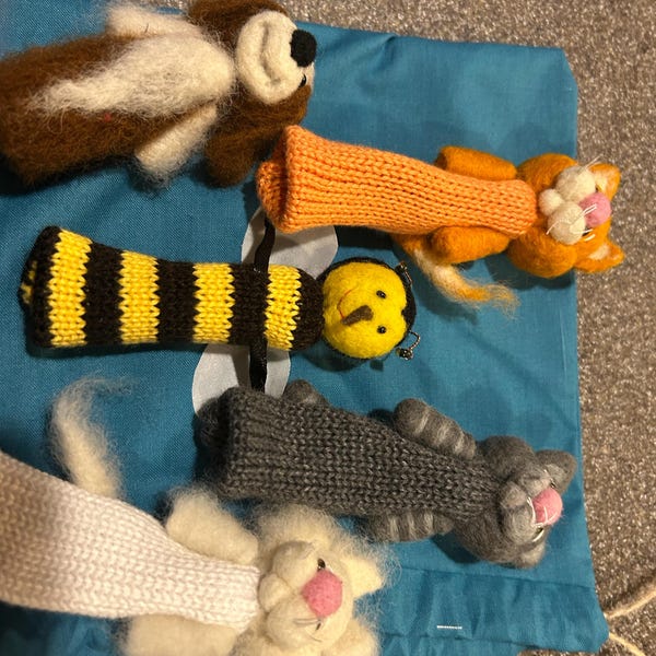 Finger Puppets the Little Round Bun /roule Wafer Wool"(kolobok) - Wool ...