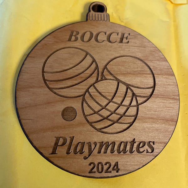Wooden Bocce Ball Ornament - Etsy