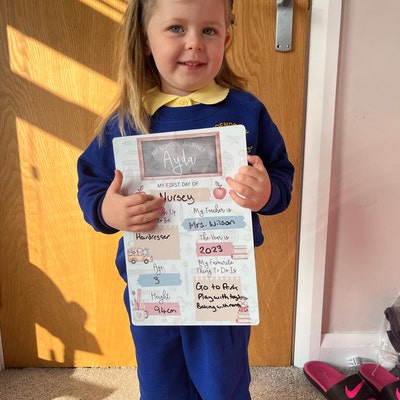 Personalised First Day of School Sign School Journey Sign First Day of ...