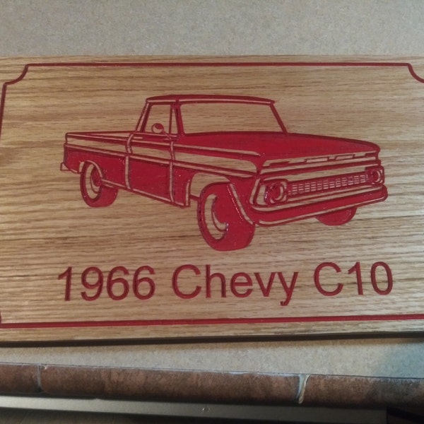 SVG Chevrolet Series C-10 Pickup 1966 Silhouette Cut Files Designs ...