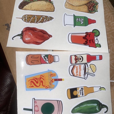 Mexican Snacks Sticker Pack - Etsy