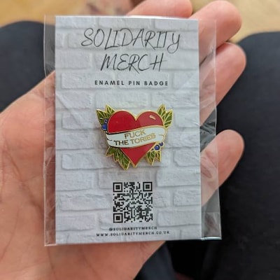 F the Tories Heart Badge Nobody Likes a Tory Anti-tory Political Badge ...