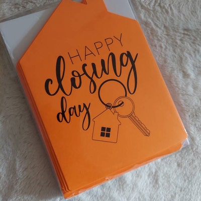 SET of Greeting Cards Happy Closing Day Real Estate Agent Card Home ...