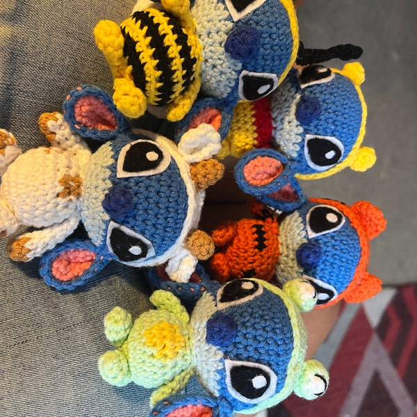 5in1 PDF File Amigurumi Cosplay Frog, Cow, Pooh, Tiger and Bee Pattern ...