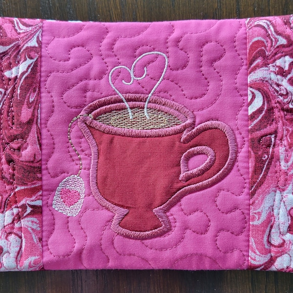 Tea Cup With Tag COMPLETELY in the Hoop Mug Rug Design - 5x7 & 6x10 ...