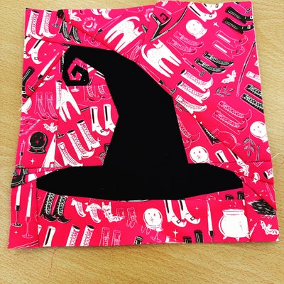 Witch's Hat Foundation Paper Pieced FPP Quilt Block Pattern Halloween ...
