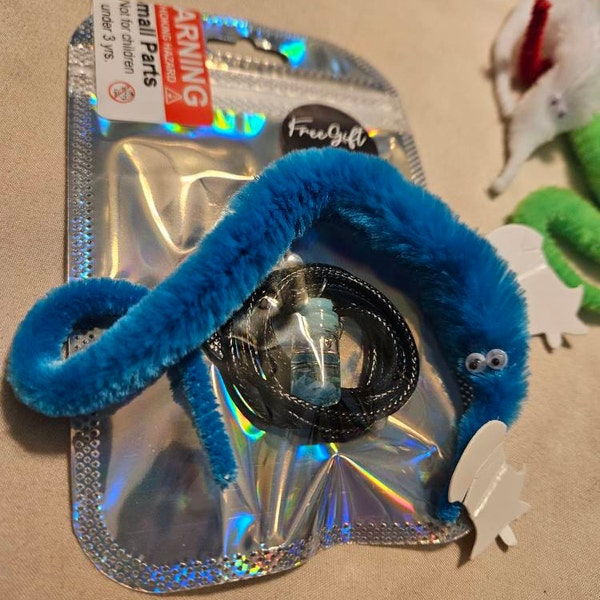 Personalized Silly Worm Necklace, Worms on String, Wormies, Necklace ...