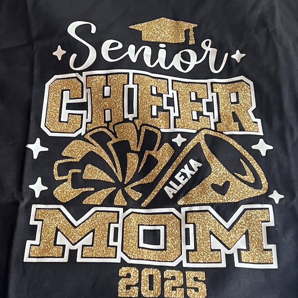 Glitter Senior Cheer Mom Shirt 2026,glitter Senior Cheer Mom 2026 Shirt ...