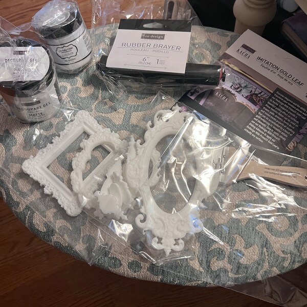 Casting in Resin of Ornate Frames White Resin Castings Mold Used is ...