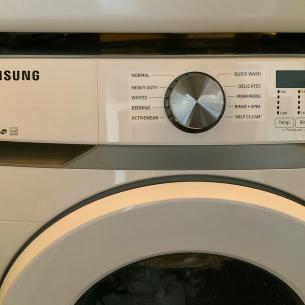 Samsung Model WF45T6000AW Washer Sticker Sheet Labels / Decals - for ...