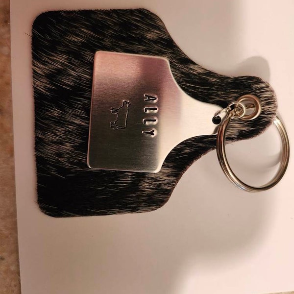 Cowhide Cattle Tag - Etsy