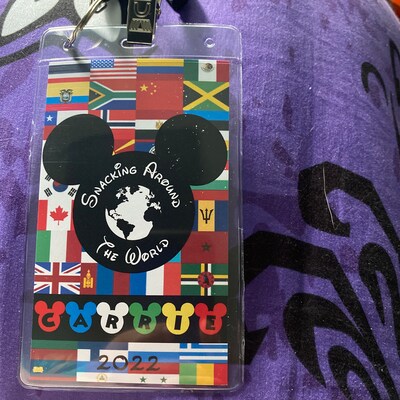 Snack Around the World Passport Lanyard, Kid Friendly Epcot Snacking ...