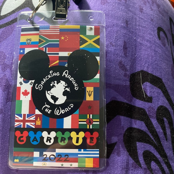 Snack Around the World Passport Lanyard, Kid Friendly Epcot Snacking ...