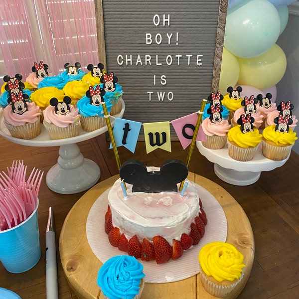 Vintage Disney Cake Topper Banner - Disneyland Inspired Birthday ...