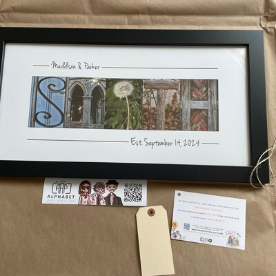 Unique Wedding Gift Idea, Framed Last Name Gift, Alphabet Photography ...