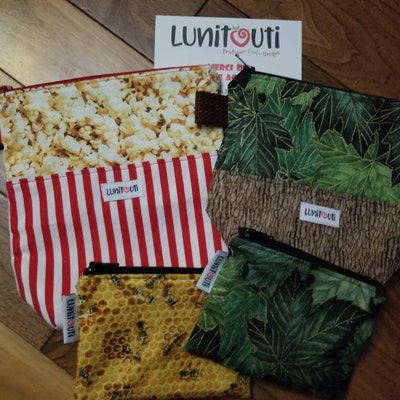 Reusable Popcorn Bag, Sandwich Bag, Reusable Snack Bag, Ecofriendly ...