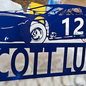 Race Car Custom Name Metal Sign, Race Car Sign, Dirt Track Racing Sign ...