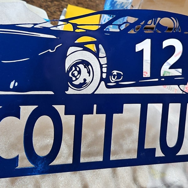 Race Car Custom Name Metal Sign, Race Car Sign, Dirt Track Racing Sign ...