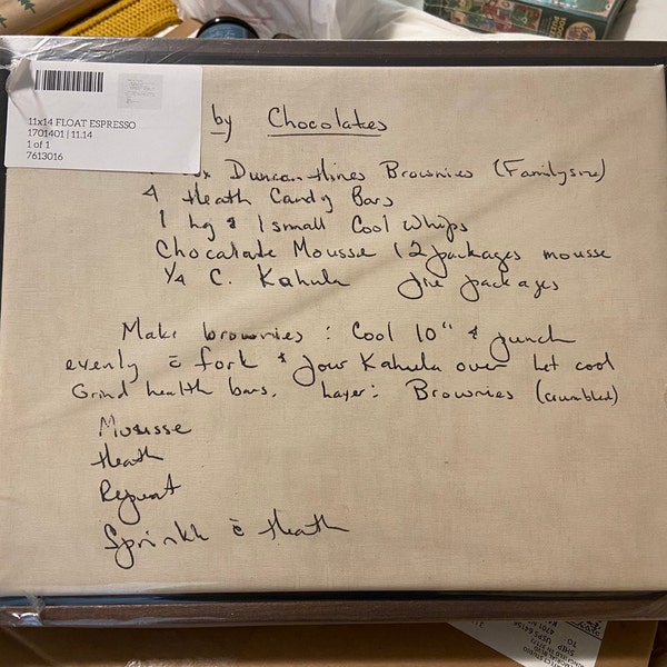 Custom Recipe Gifts | Handwritten Recipe Sign, Recipe on Canvas ...