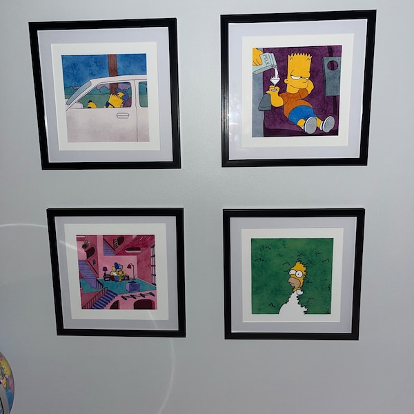 The Simpsons Homer Bush Watercolour Print, Scenic Simpsons, Homer ...
