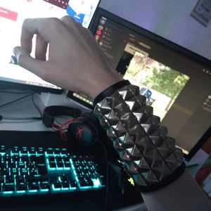 Fluorescent Pyramid Studded Wrist Strap/band - Etsy