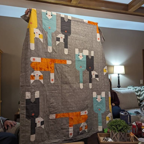 Catholes Quilt Pattern PDF Instant Download Modern Patchwork ...