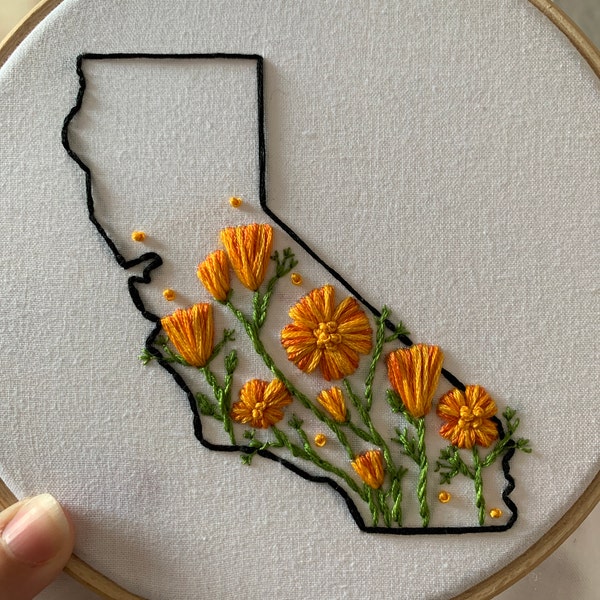 California State Embroidery Pattern and Stitch Guide - Digital PDF ...