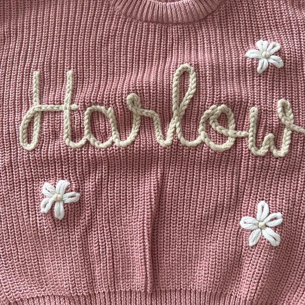Kids Hand Embroidered Denim Jacket | Personalized Name Kids Jean Jacket ...