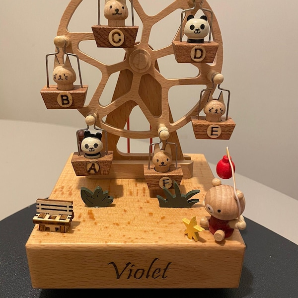 Custom Wooden Train Music Box, Wooden Baby Toys, Personalized Wooden ...