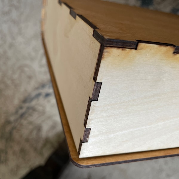Wooden Book Box Laser Cut Svg File 3 Sizes Glowforge Book Box Cnc ...
