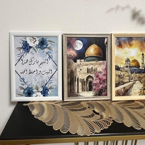 Mosque Print Al-aqsa Masjed Minaret Dome of Rock Old Architecture ...