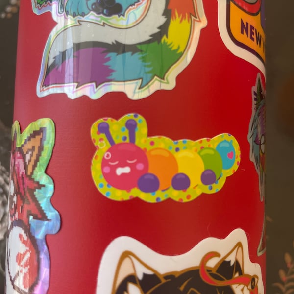 Y2K Cat Sticker Kitty Heart Sparkly Glitter Rainbow Stars Kawaii - Etsy