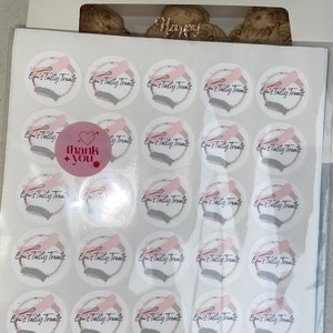 Personalised Glossy Logo Stickers 37mm Stickers 35 Stickers per Sheet ...