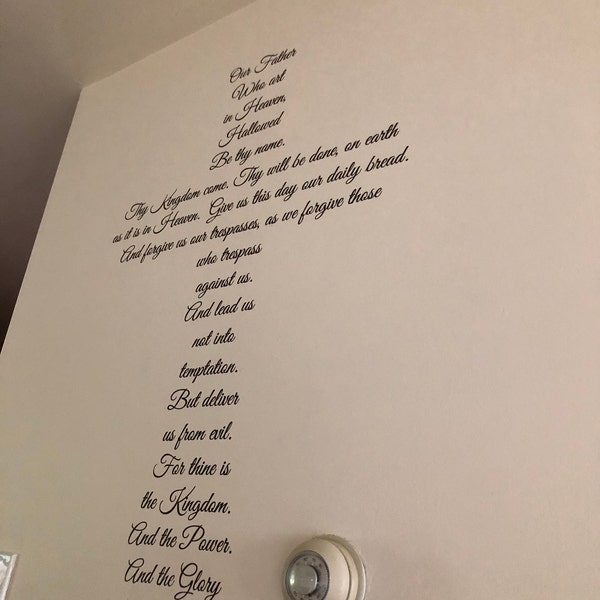 Prayer Decal - Prayer Stickers - the Lords Prayer - Christian Home ...
