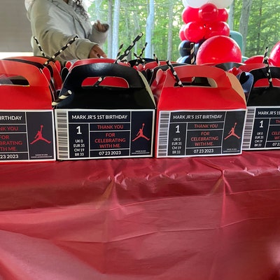 Digital Jordan Party Favor Box Label, Party Favors, Party Bags ...