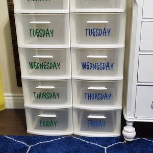 Days of the Week Label Set decals Only - Etsy