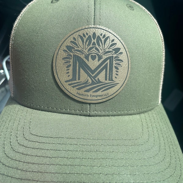Custom Leather Patch Hats, Logo Hats, Laser Engraved Leather Patch ...